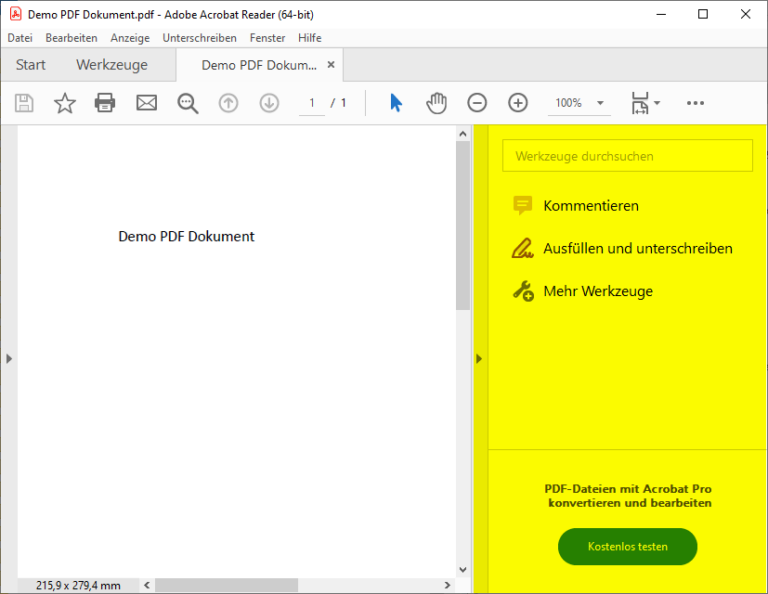 Adobe Acrobat Reader Werkzeugleiste & Cloud Funktionen deaktivieren – Gunnar Haslinger